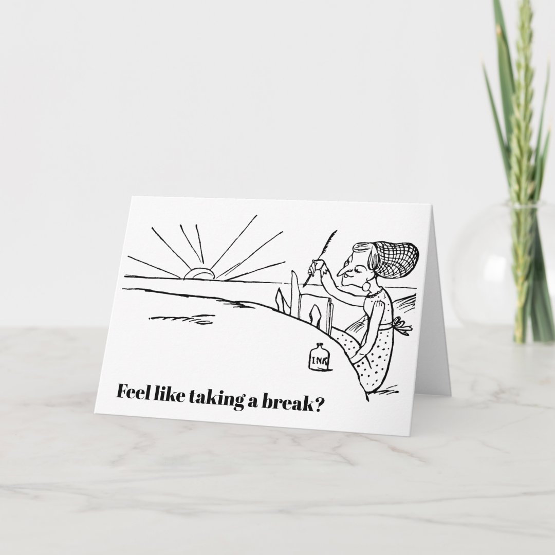 Tenure Congratulations Edw. Lear Cartoon Chillin' Card | Zazzle