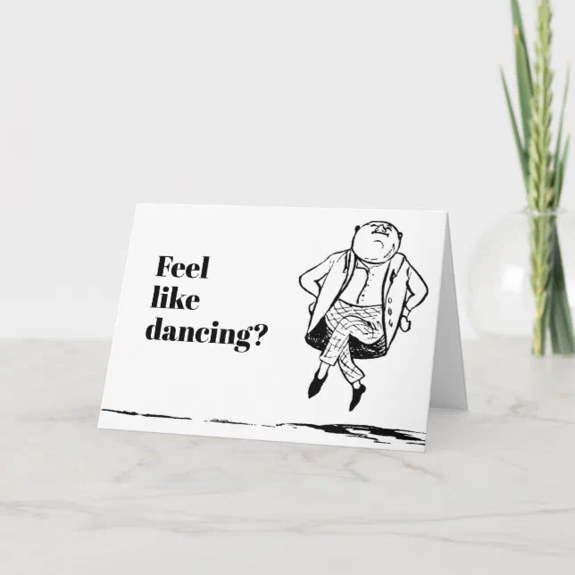 Tenure Congratulations Edward Lear Cartoon Dance Card | Zazzle