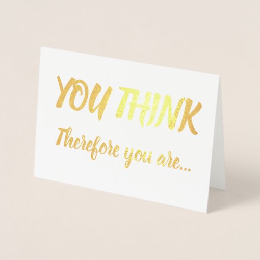 Tenure Congratulations Gold Foil Brush You Think Foil Card | Zazzle