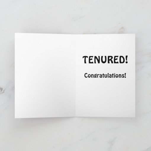Tenure Congratulations (I Think Therefore I Am) Card | Zazzle