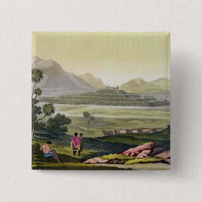 Teocalli, the Great Temple at Tenochtitlan, Mexico Button | Zazzle