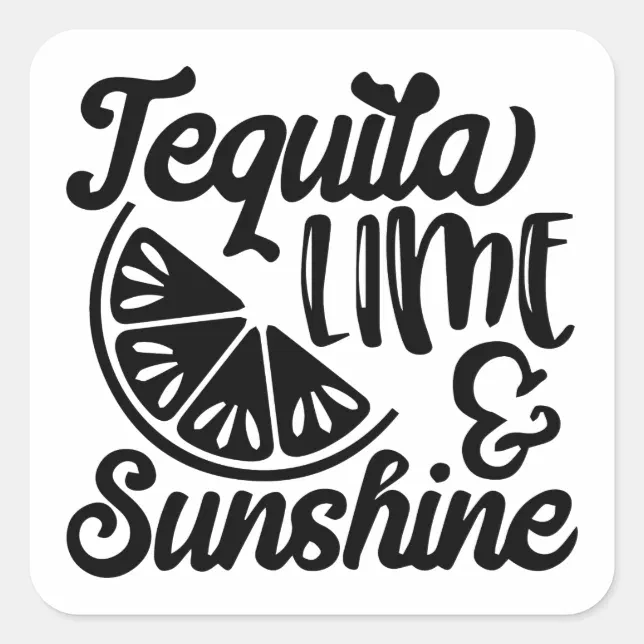 Tequila Sticker,Fiesta Party Sticker,Cinco De Mayo Square Sticker | Zazzle