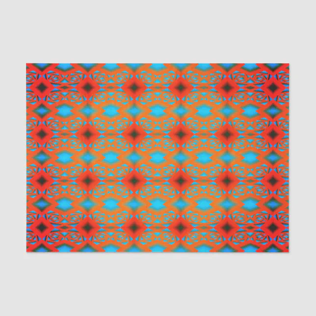Tequila Sunrise Ombre Geometric Abstract Art Tissue Paper | Zazzle