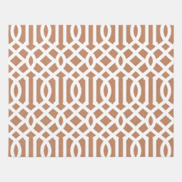 Terra Cotta and White Trellis Pattern Rug | Zazzle