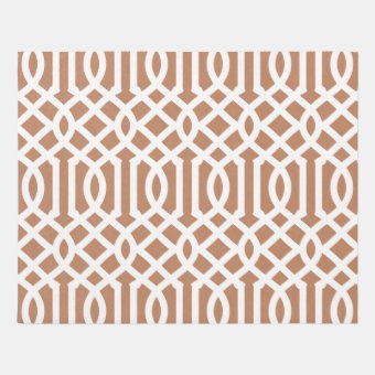 Terra Cotta and White Trellis Pattern Rug | Zazzle