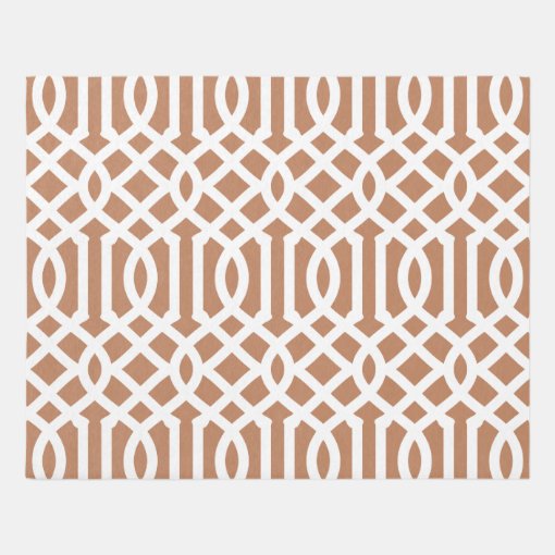 Terra Cotta and White Trellis Pattern Rug | Zazzle