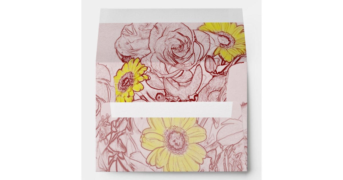 Terra Cotta Edged Bouquet Envelope | Zazzle
