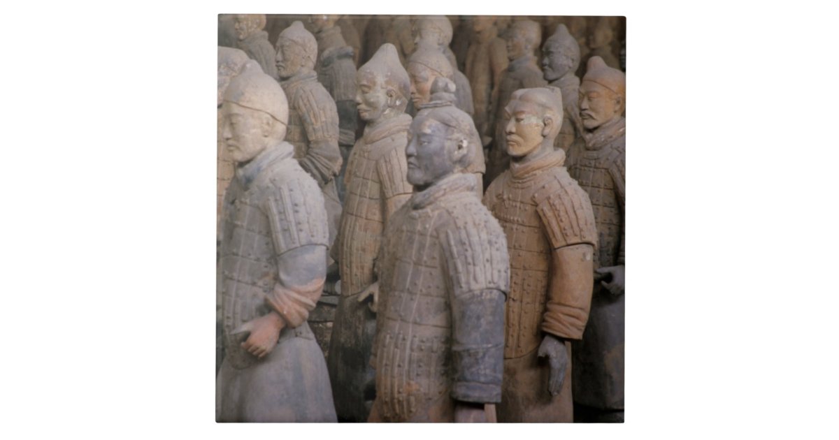 Terra Cotta warriors in Emperor Qin Shihuang's Tile | Zazzle