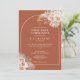 Terracotta Arch Pampas Grass First Holy Communion Invitation | Zazzle