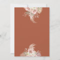 Terracotta Arch Pampas Grass First Holy Communion Invitation | Zazzle