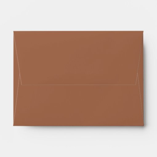 Terracotta Brown Simple Minimalist Colored Envelop Envelope | Zazzle