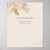 Terracotta Cream Botanical Foliage Create Your Own Poster | Zazzle