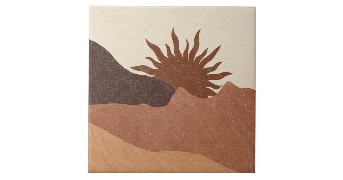 Terracotta Desert Sun Sand Ceramic Tile | Zazzle