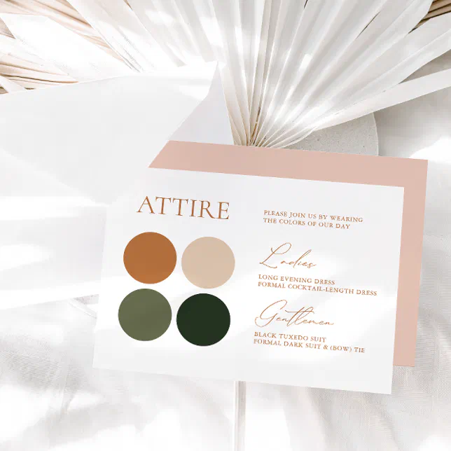 Terracotta Emerald Sage Wedding Color Palette Card | Zazzle Terracotta Emerald Sage Wedding Color Palette Card | Zazzle