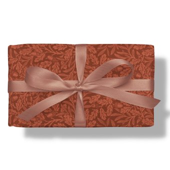 Terracotta Fall Autumn Acorn Leafy Gift Decoupage Tissue Paper | Zazzle