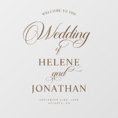 Terracotta Modern Elegant Wedding Welcome Window Cling | Zazzle