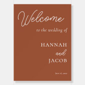 Terracotta Modern Wedding Welcome Sign | Zazzle