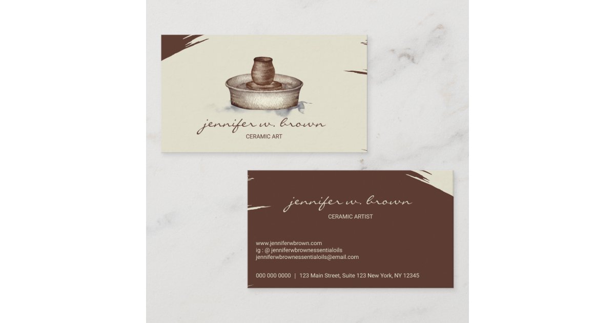 Terracotta Pottery Ceramic Artist Tool sculpture Business Card | Zazzle