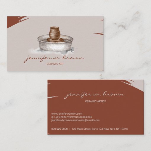 Terracotta Pottery Ceramic Artist Tool Sculpturing Business Card | Zazzle