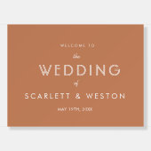 Terracotta Rose Modern Wedding Welcome Sign | Zazzle