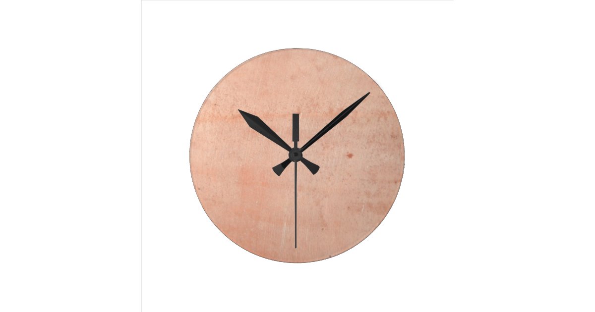Terracotta Round Clock | Zazzle.com