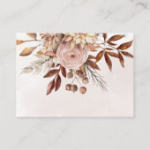 Terracotta Rust Flowers Boho Fall Honeymoon Fund Enclosure Card | Zazzle