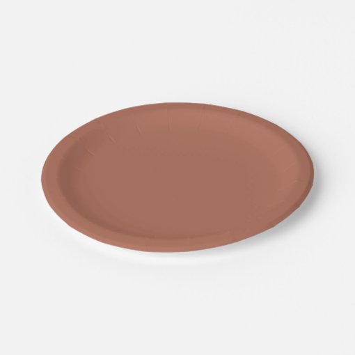 Terracotta Template Paper Plates | Zazzle