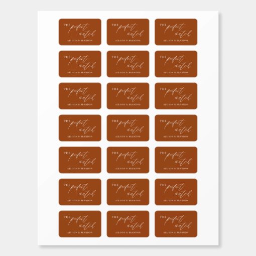 Terracotta The Perfect Match Rust Wedding Matches | Zazzle