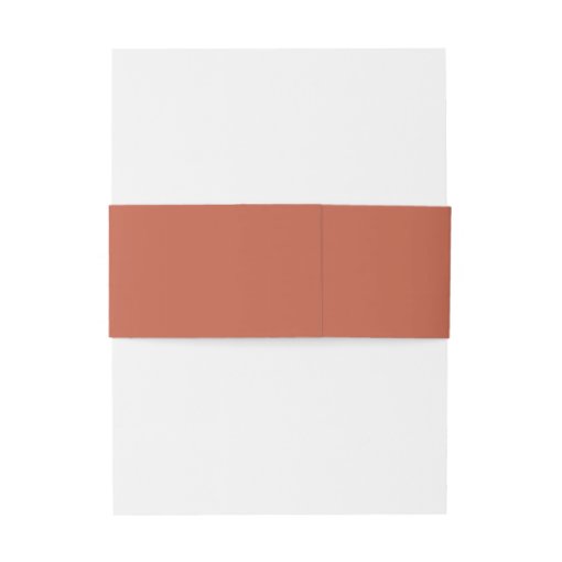 Terracotta Wedding Invitation Belly Band | Zazzle