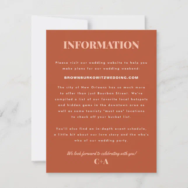 Terrazzo Slab Extra Information Enclosure Card | Zazzle