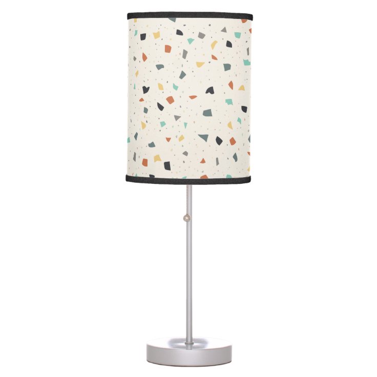 Terrazzo Tile Confetti Modern Style Earth Tones Table Lamp | Zazzle