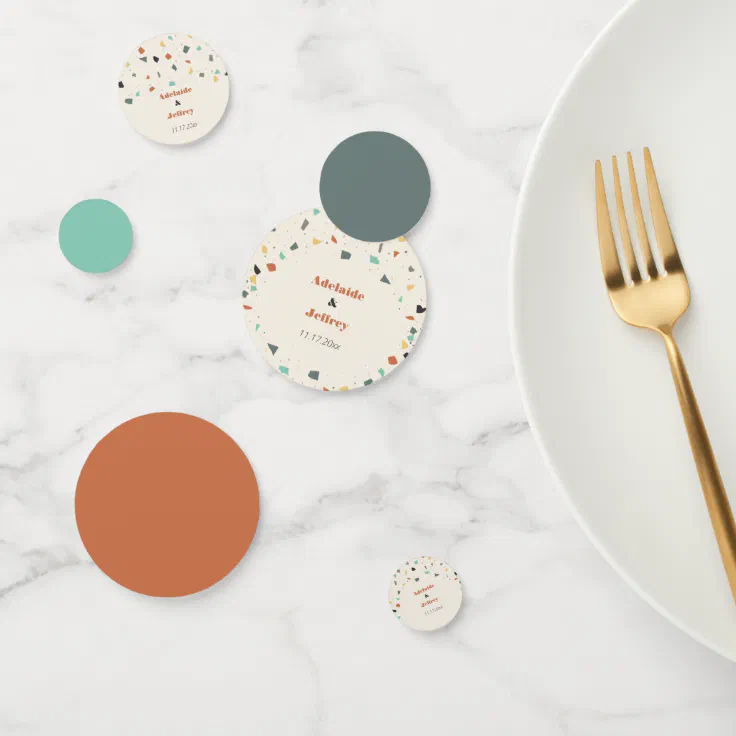 Terrazzo Tile Modern Style Earth Tones Confetti | Zazzle