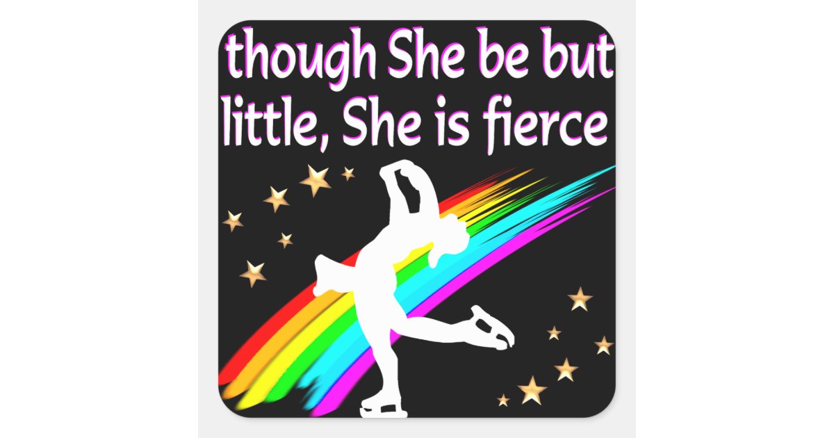 TERRIFIC AND TALENTED FIGURE SKATER SQUARE STICKER | Zazzle