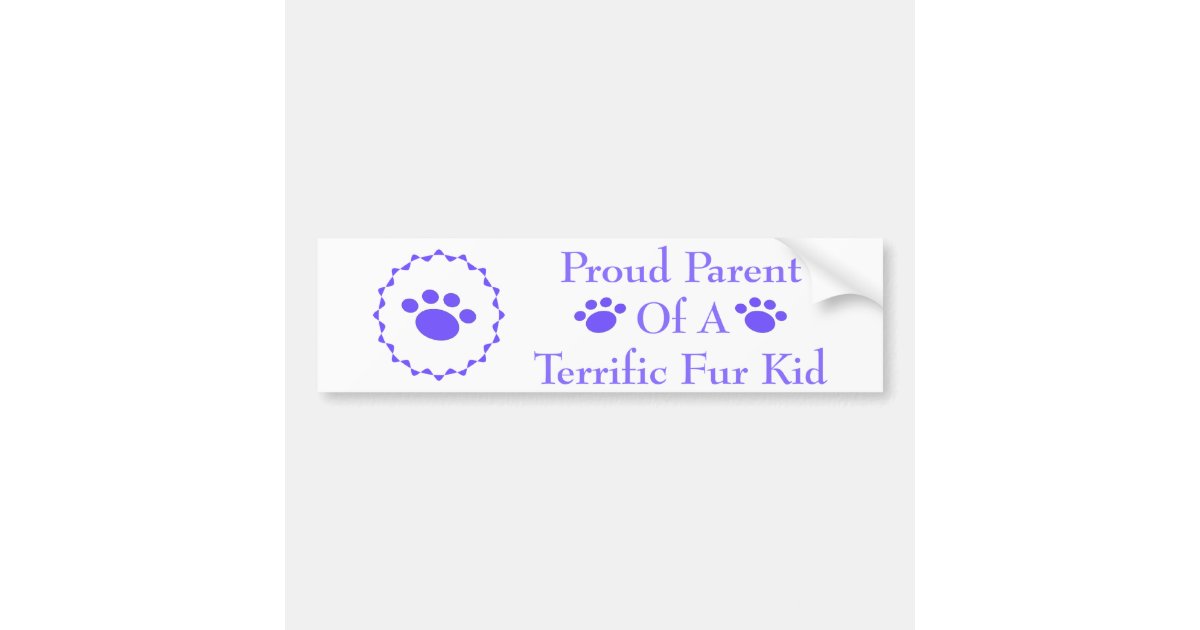 Terrific Fur Kid #111 Bumper Sticker | Zazzle