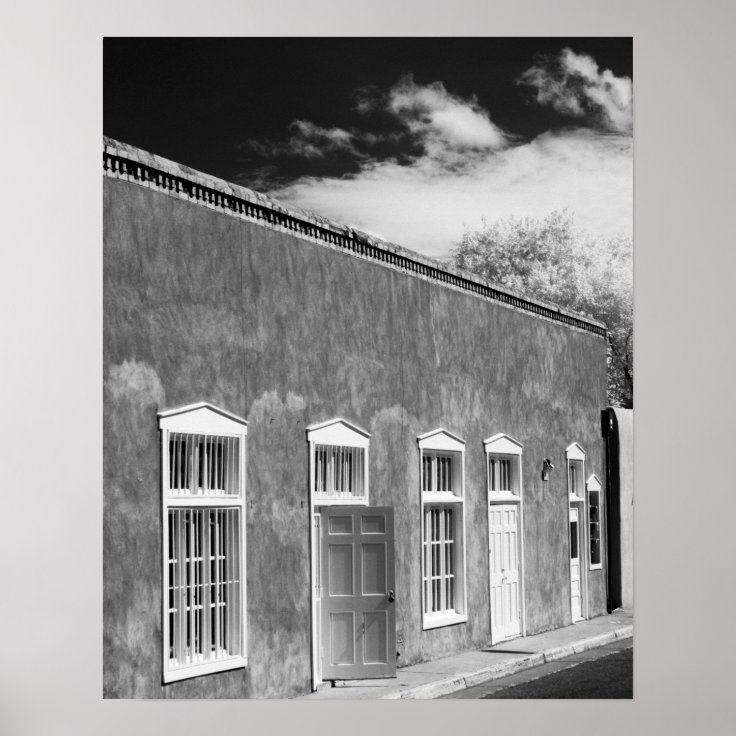 Territorial style architecture, Santa Fe, New Poster | Zazzle