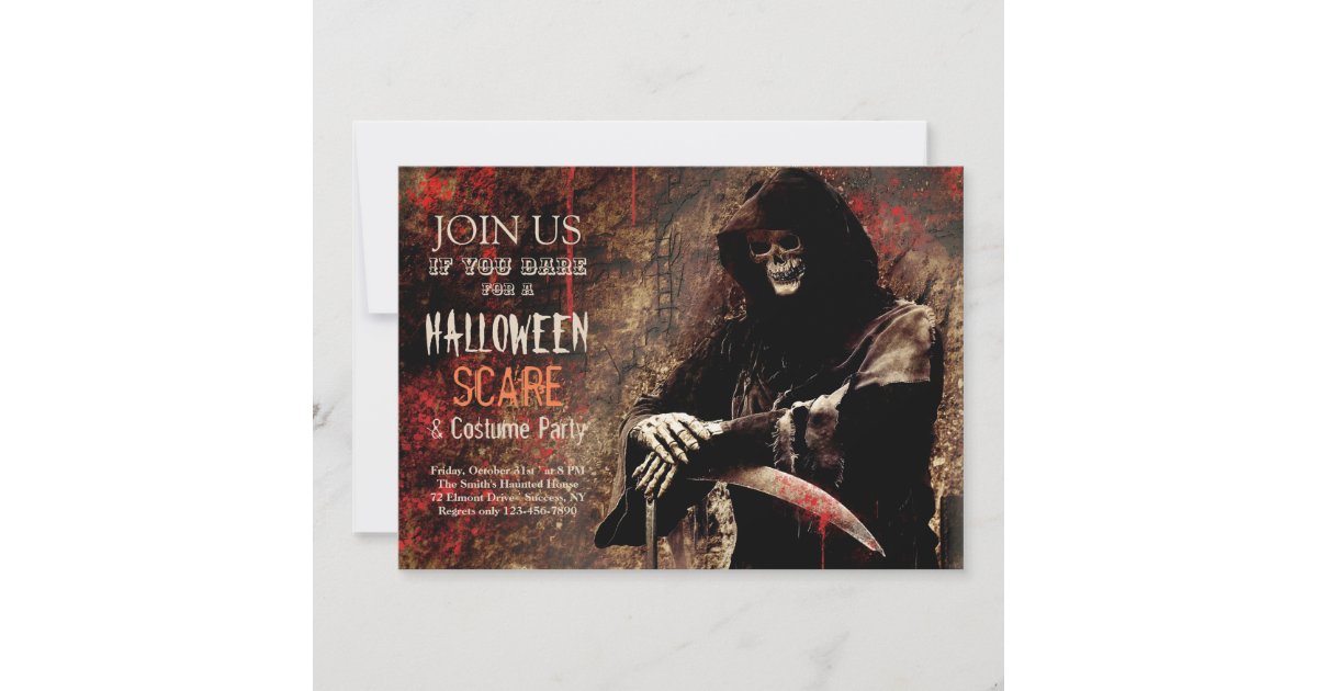 Terror Halloween Party Invitations | Zazzle