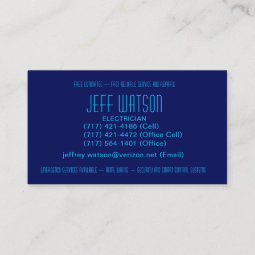 Tesla Coil Lightning Electrician Home Automation Business Card | Zazzle
