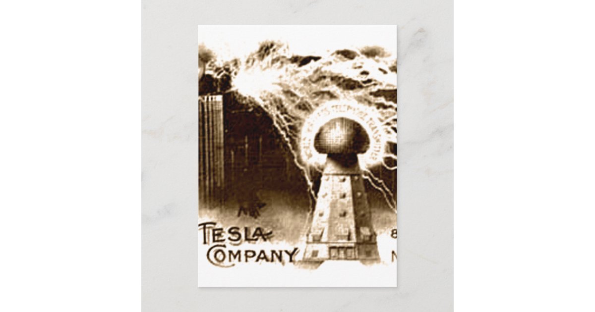 Tesla Letterhead Postcard | Zazzle