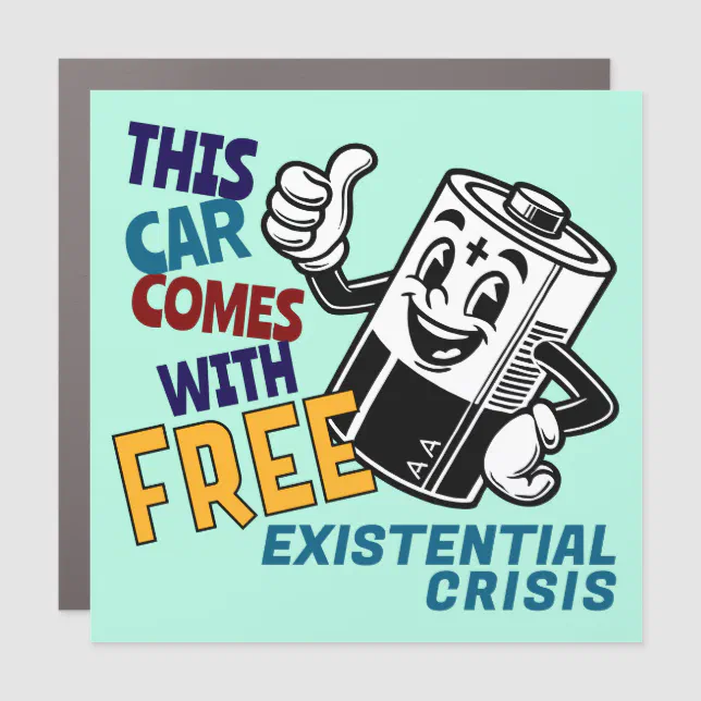 Tesla Regret Funny Bumper in Blue Car Magnet | Zazzle