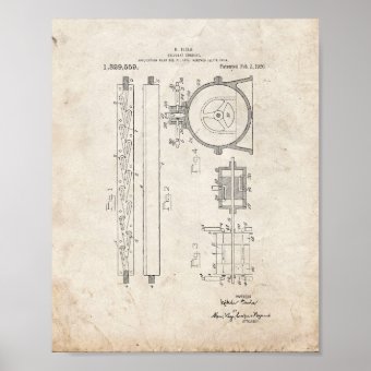 Tesla Valvular Conduit Patent - Old Look Poster | Zazzle
