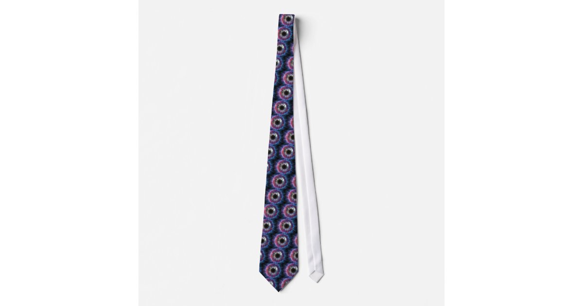 Tesla's Eye Fractal Design Tie | Zazzle