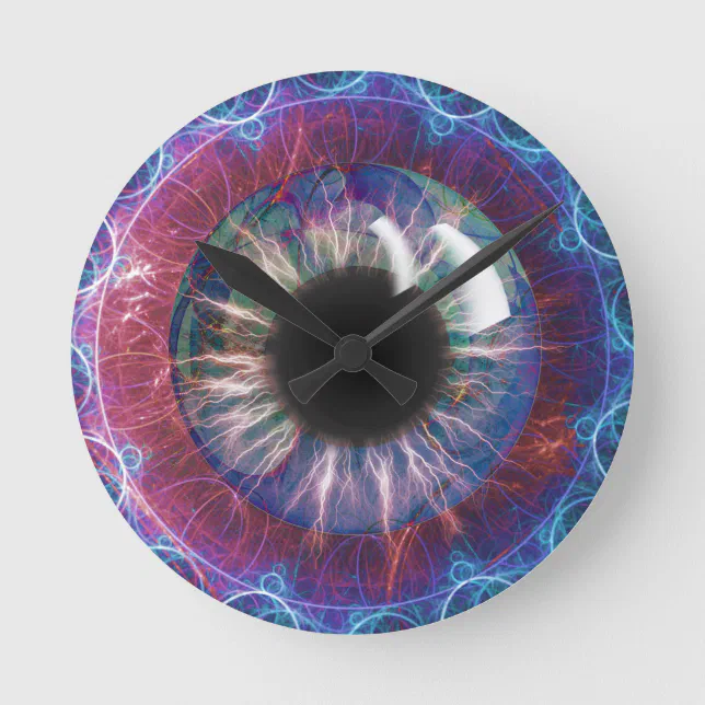 Tesla's Eye Wall Clocl Round Clock | Zazzle