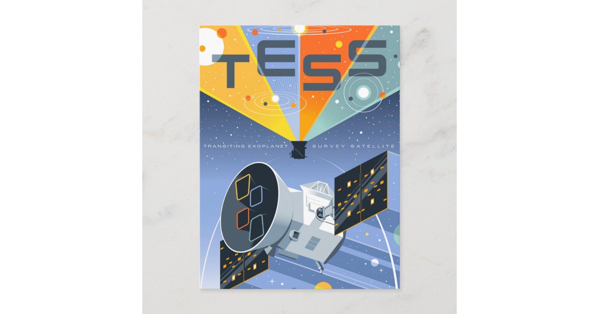Tess Space Telescope Poster. Postcard | Zazzle