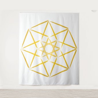Tesseract Series V4 (Gold) Tapestry | Zazzle