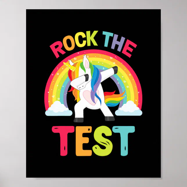 Test Day Rock The Test Teacher Testing Day Poster | Zazzle
