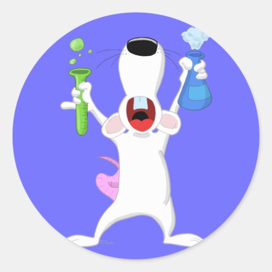 Test Tube Lab Rat Sticker | Zazzle.com