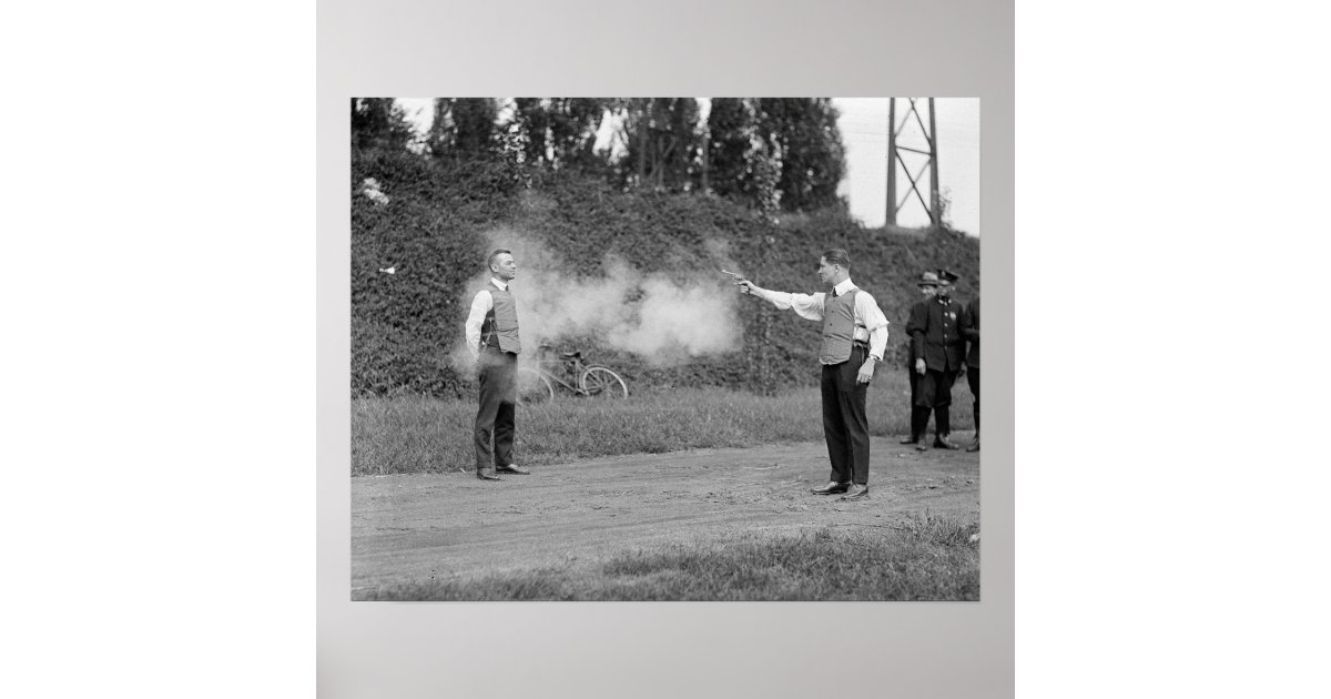 Testing Bulletproof Vest, 1923. Vintage Photo Poster | Zazzle