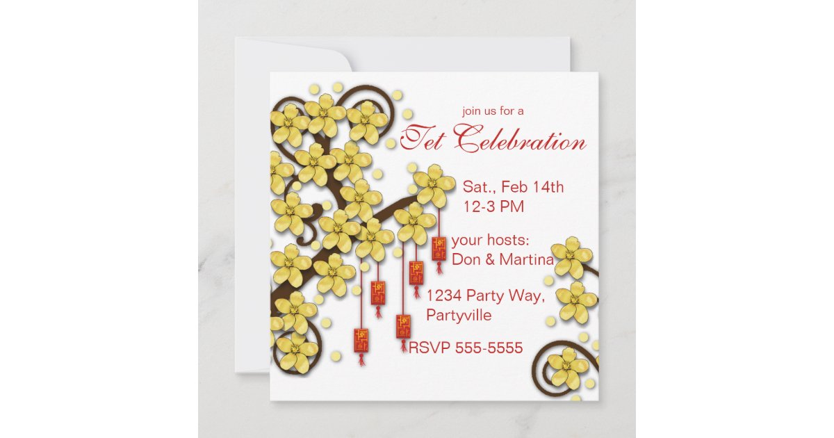 Tet Hoa Mai Invitation | Zazzle