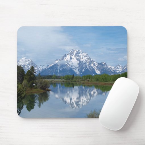 Teton Mountain Reflections Mouse Pad | Zazzle