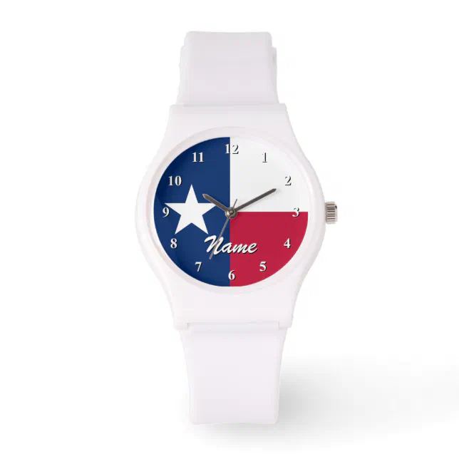 Texan flag watches | Personalizable with name | Zazzle